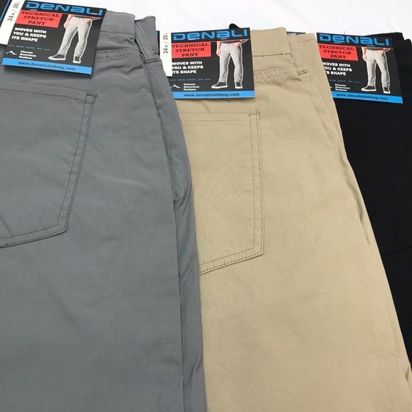 Denali | Pants | Denali 343 Lot Of 3 Technical Stretch Pants Black Khaki And Silver | Poshmark